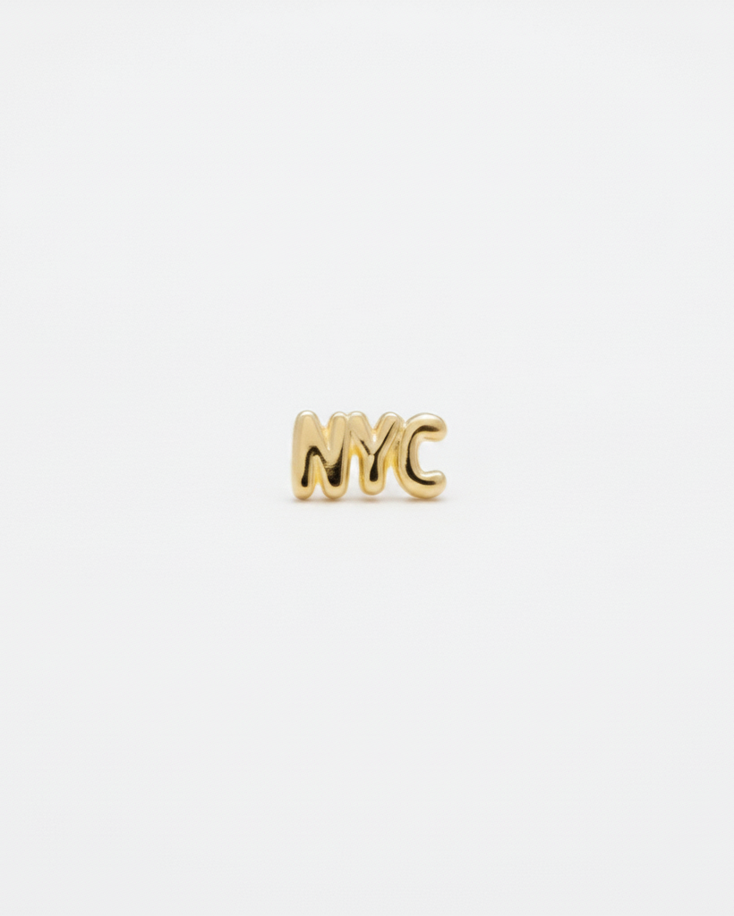 NYC Stud – Groovy Peach Piercing Co