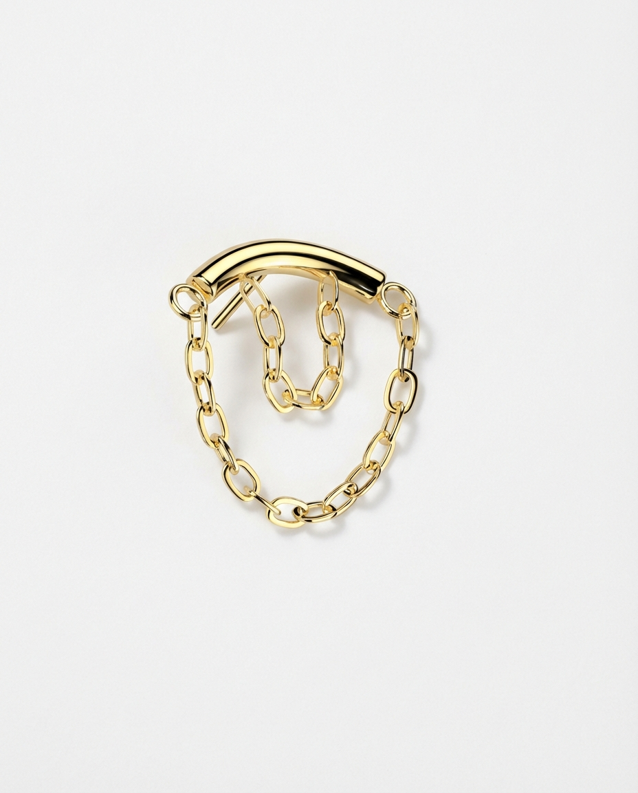 Dua Chain Stud – Groovy Peach Piercing Co